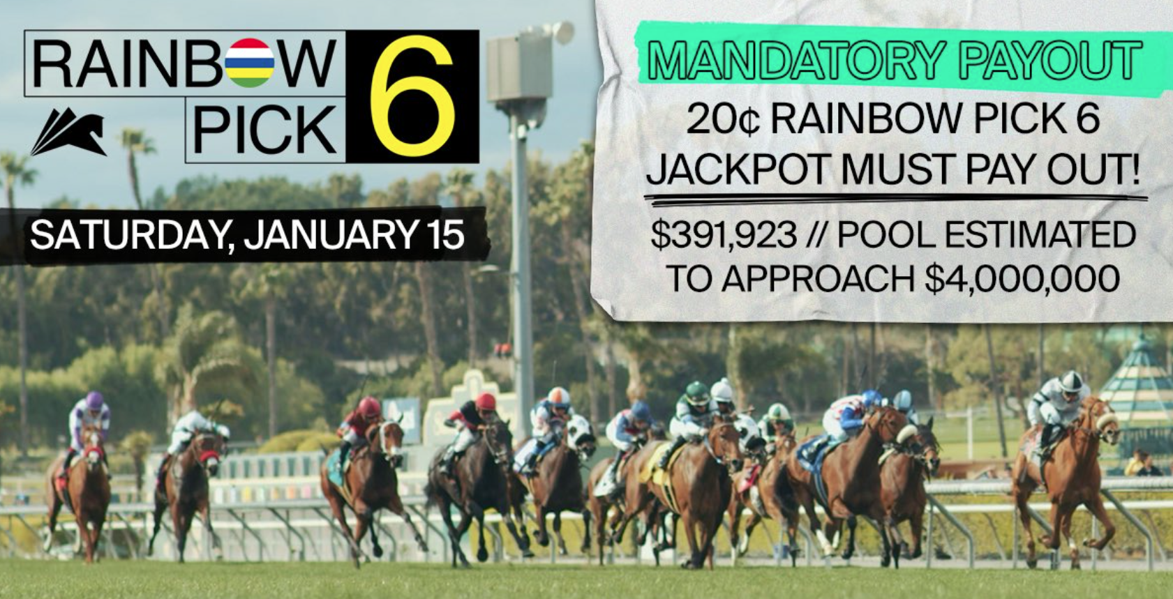 Saturday’s 20 Cent Rainbow Pick Six Possible $4M Mandatory Payout Pool ...