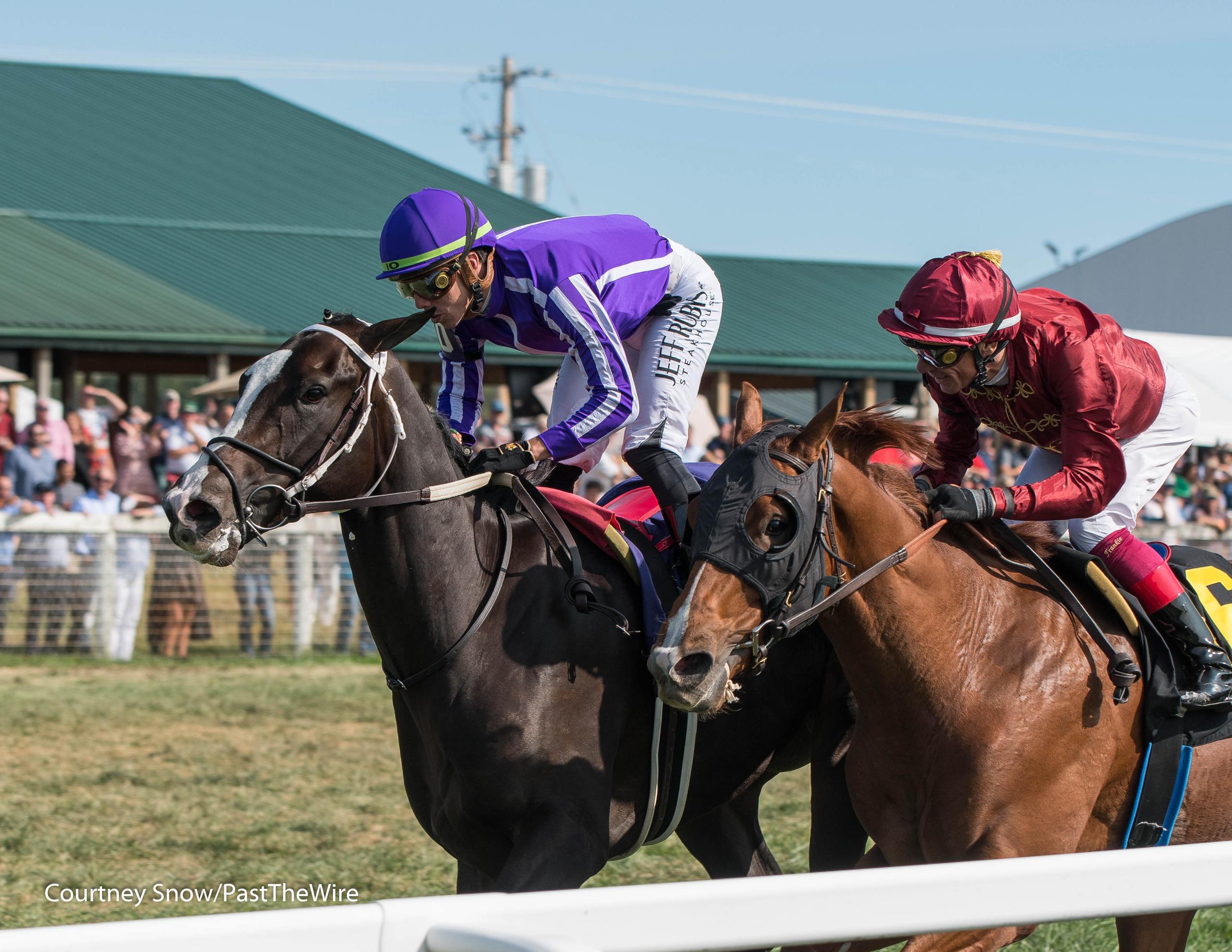 Tiztastic Victorious in Kentucky Downs Juvenile Mile - Past The Wire