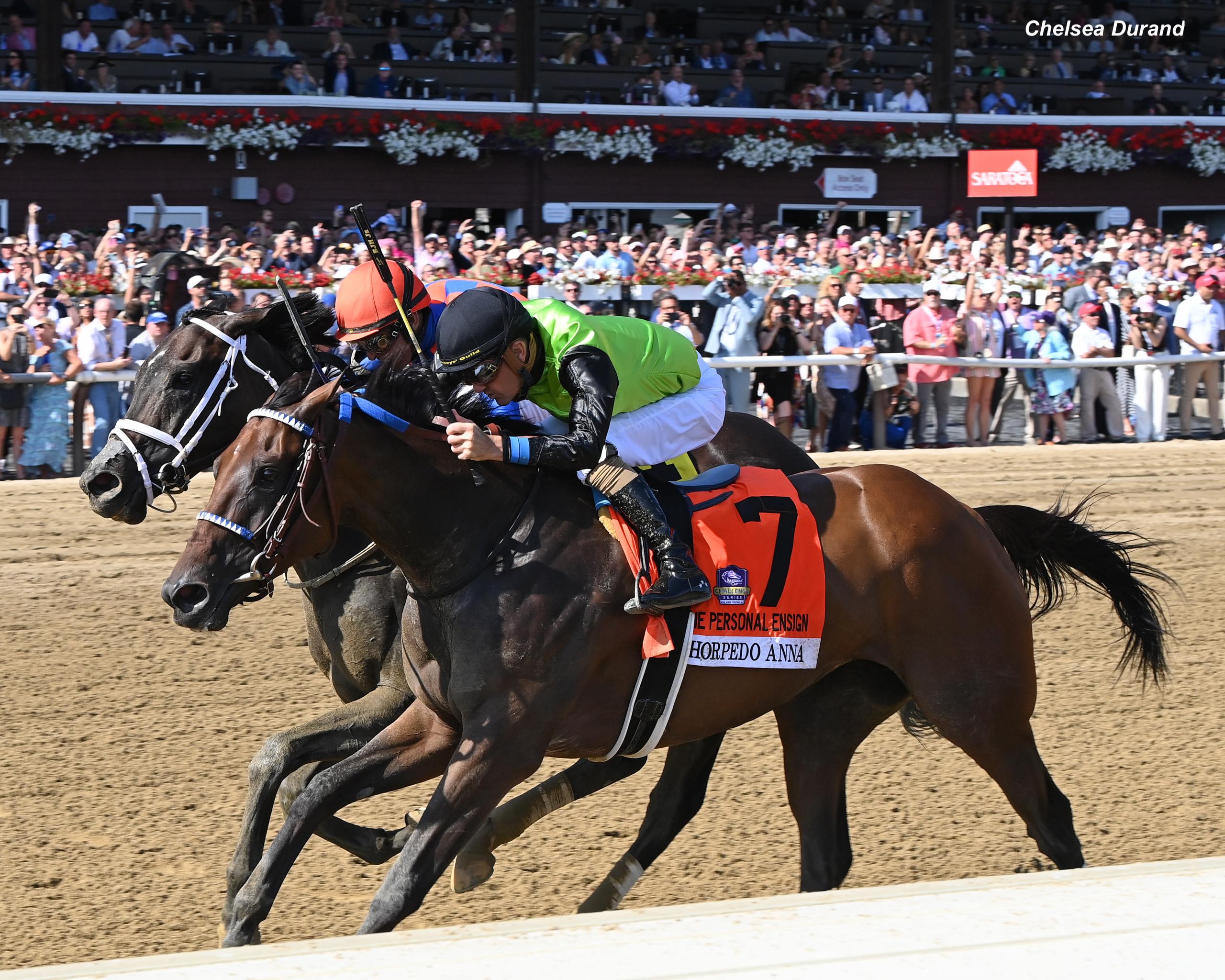 Thorpedo Anna Prevails in Dramatic G1 Personal Ensign - Past The Wire